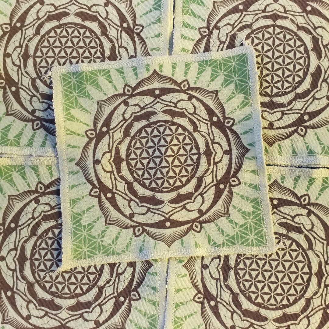 Lotus Flower Patch Sacred Geometry Patch Screen Printed Patch Recycled ...