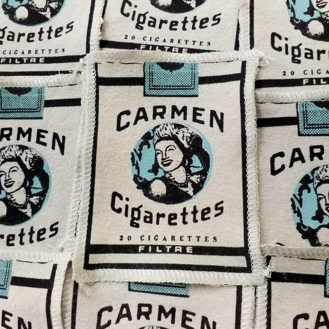 Cigarette Patch Carmen Miranda Art Sew on Patch Sustainable Art Patch ...