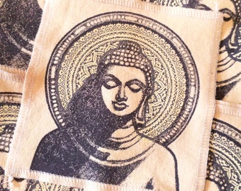 Buddha Screenprint Patch - Etsy