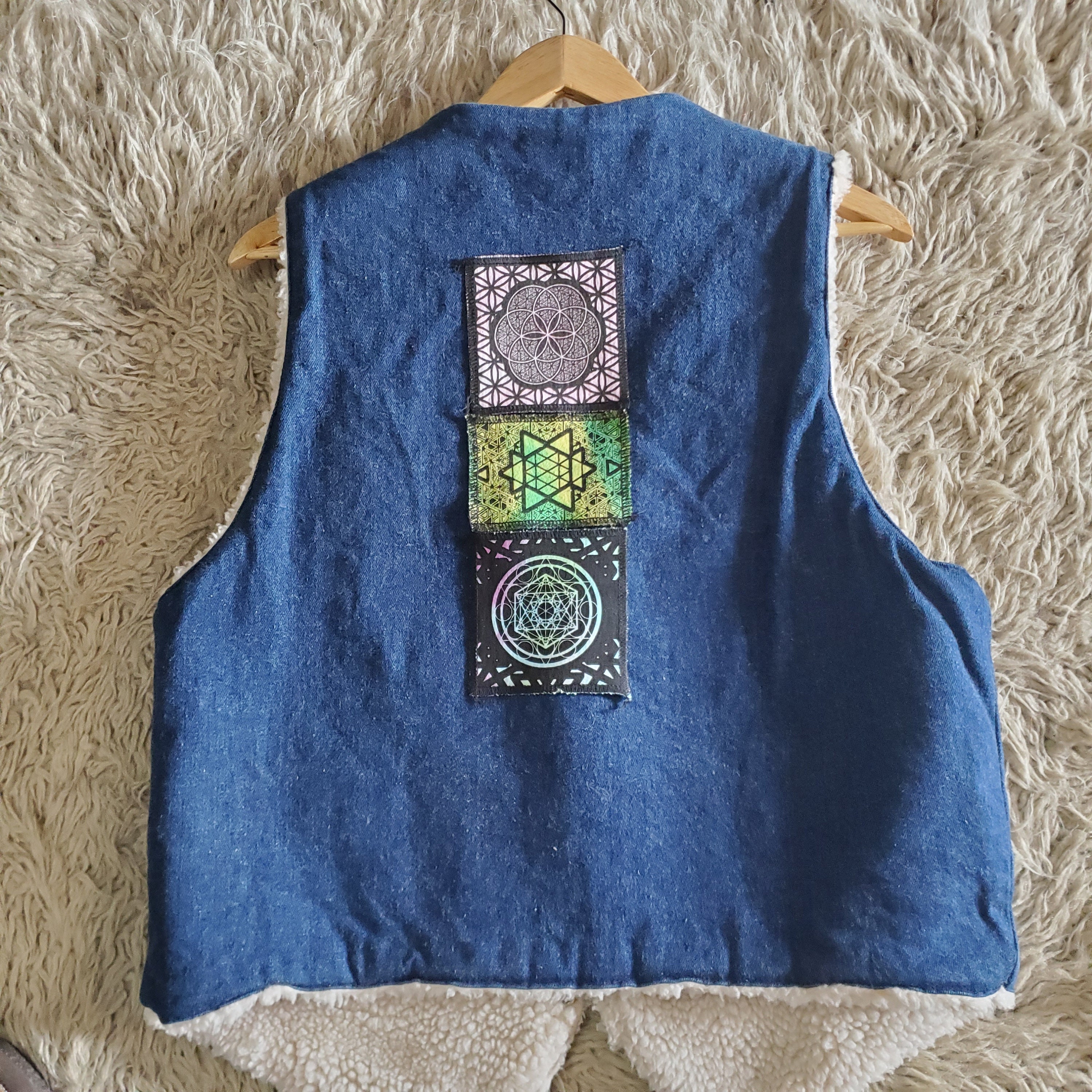 Sacred Geometry Patches Set of Three Screenprint Patches on | Etsy