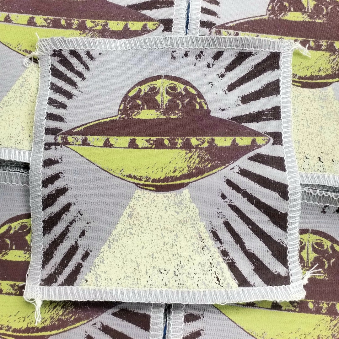Ufo Patch Sew on Patches Alien Patches Flying Saucer Patches Upcycled T ...
