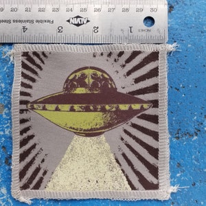 Ufo Patch Sew on Patches Alien Patches Flying Saucer Patches Upcycled T ...