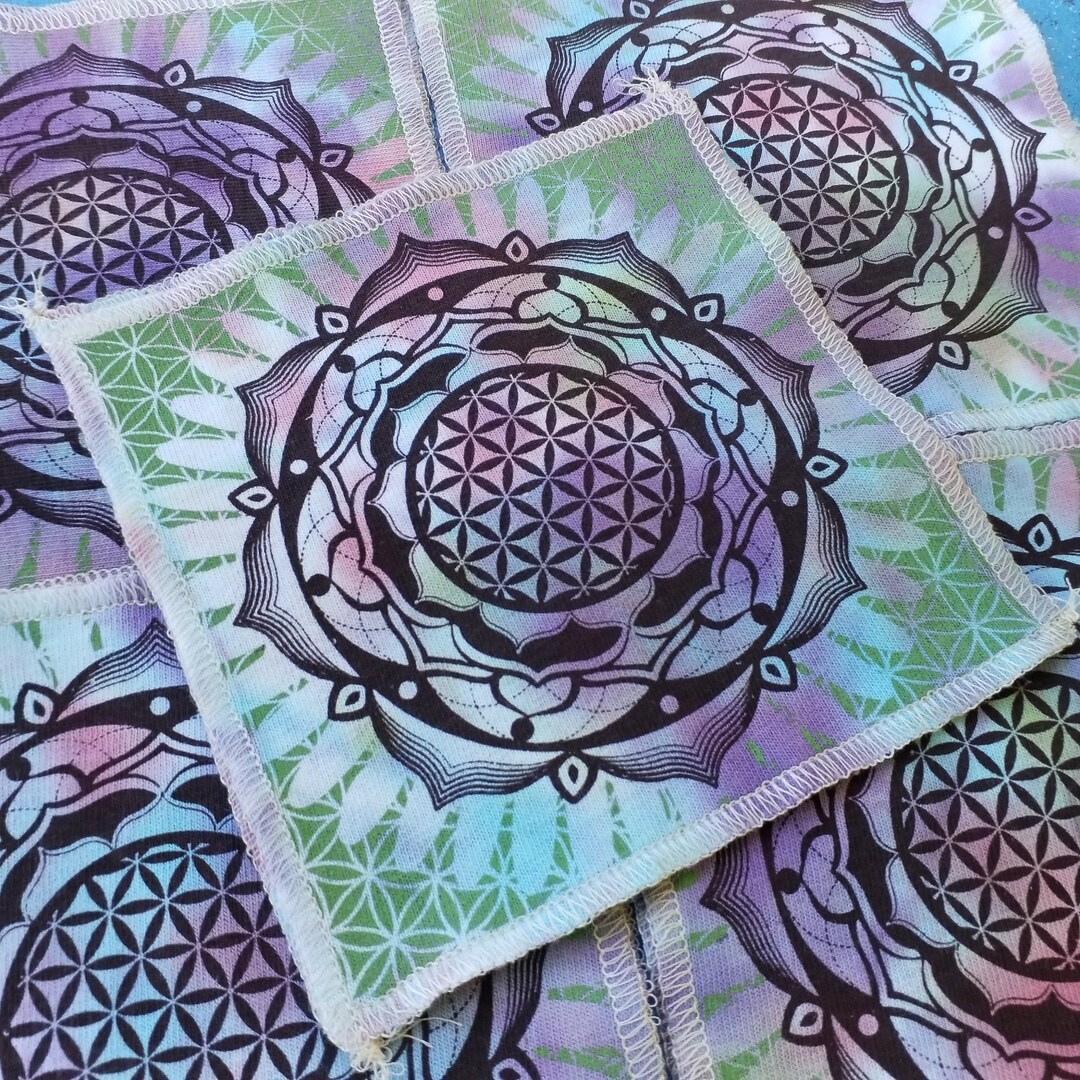 Flower of Life Patches Sacred Geometry Patches Festival Patches Cloth ...