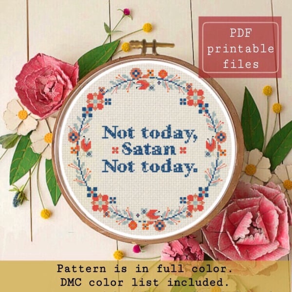 Satan Cross Stitch Pattern - Etsy