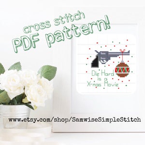 Die Hard is a Xmas Movie Cross Stitch PATTERN Instant Download PDF ...