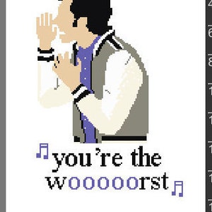Ralphio the Wooooorst Funny Modern Cross Stitch PATTERN - Etsy