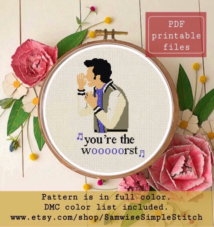Ralphio the Wooooorst Funny Modern Cross Stitch PATTERN - Etsy