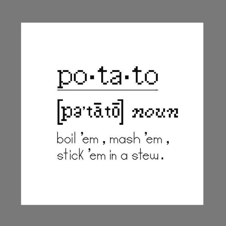 Potato Samwise Quote Cross Stitch PATTERN Instant Download - Etsy UK