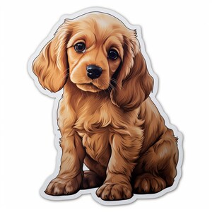 Cocker Spaniel Puppy Vinyl Sticker for Laptops, Planners and Phone ...