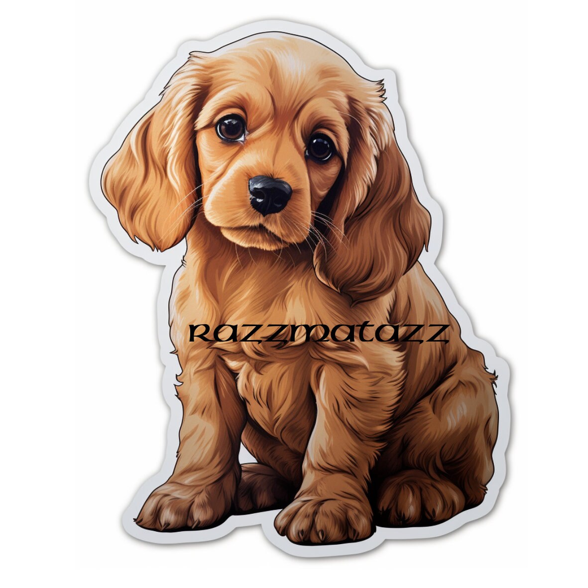 Cocker Spaniel Puppy Vinyl Sticker for Laptops, Planners and Phone ...