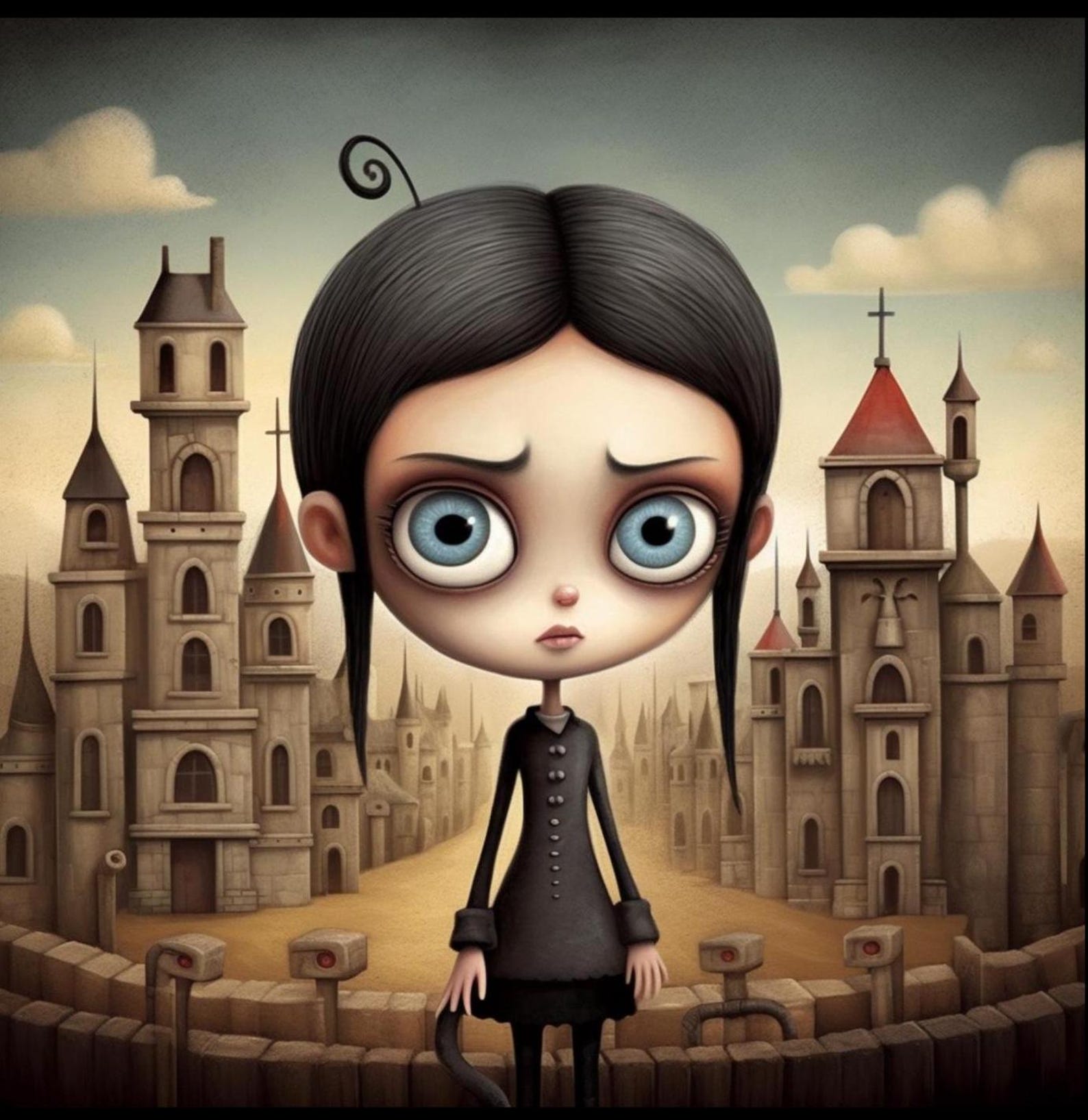 Wednesday Sticker, Doll Vinyl Water Resistant Sticker for Laptop, Phone ...