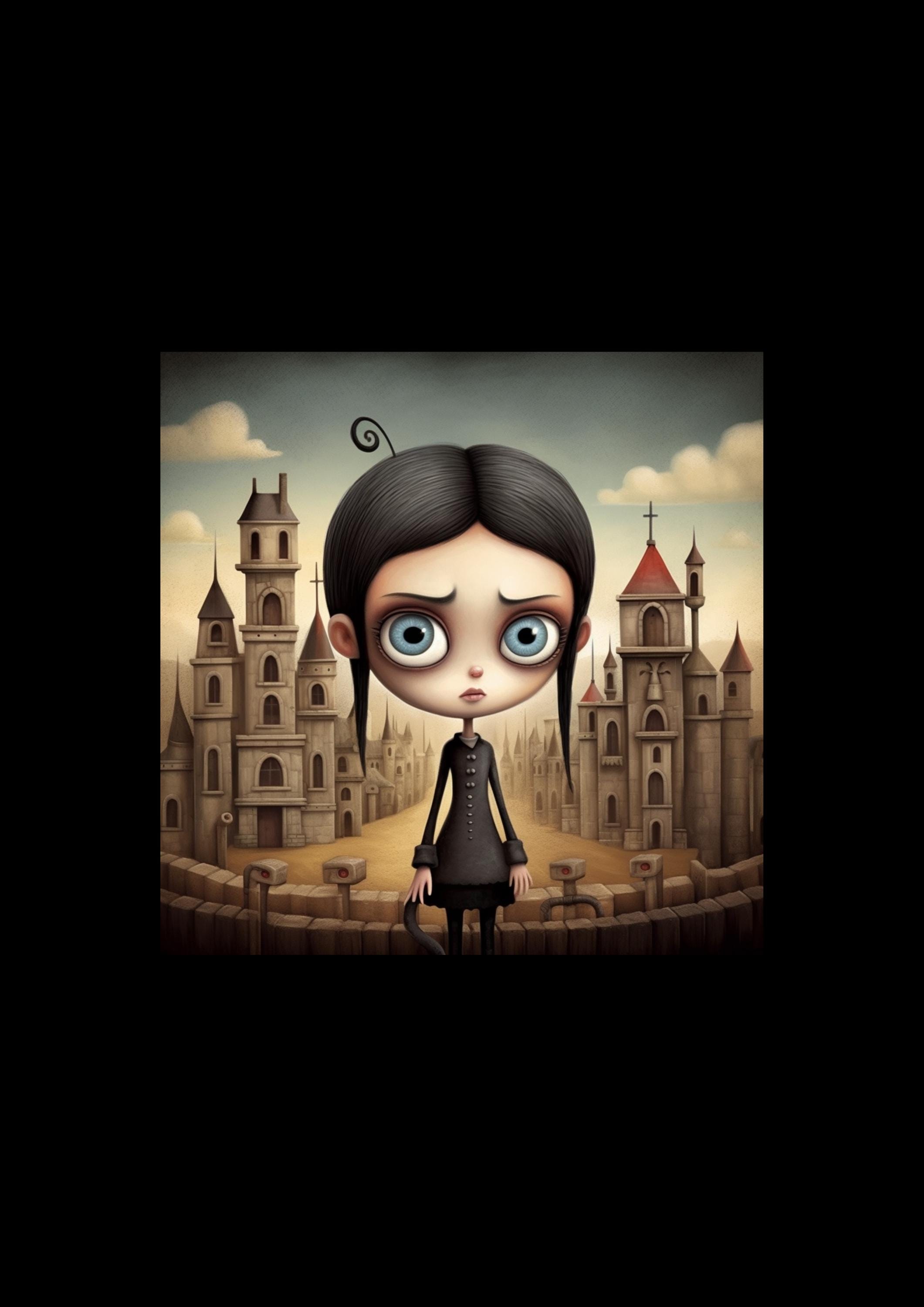 Wednesday Sticker, Doll Vinyl Water Resistant Sticker for Laptop, Phone ...