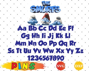 Smurfs font | Etsy