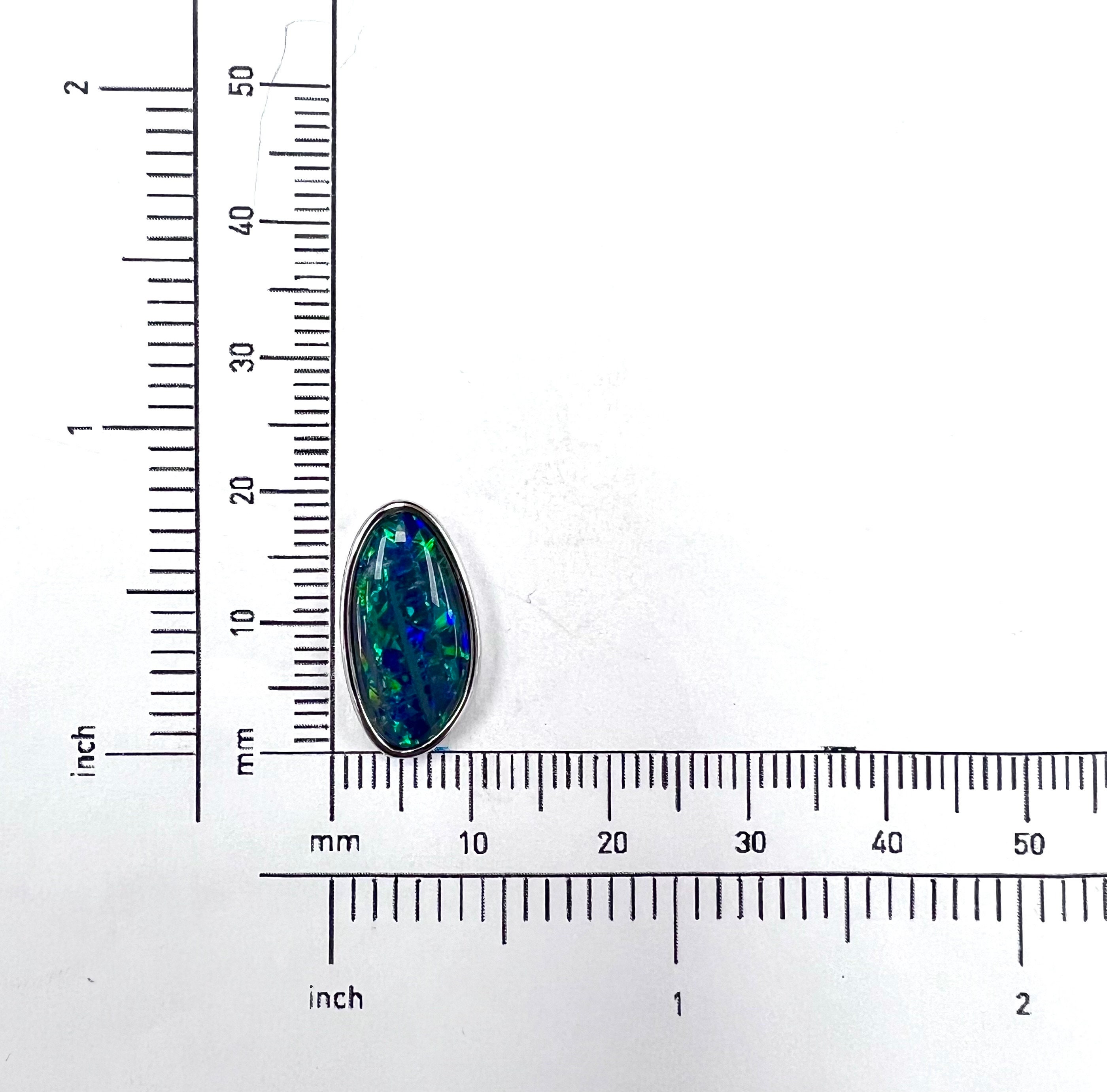 Natural Australian Opal Studs Set in Sterling Silver. - Etsy