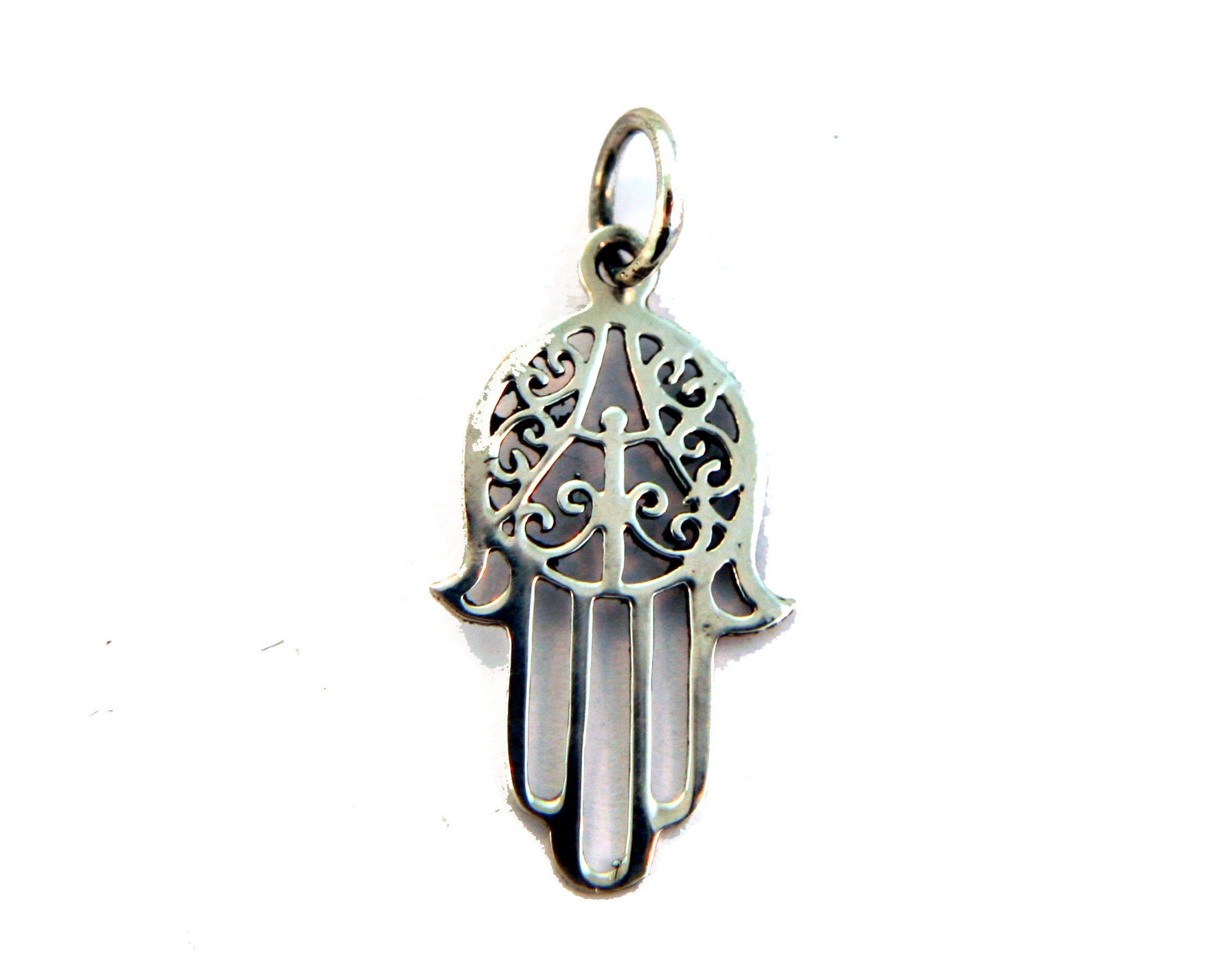 Chamsa Sterling Silver Pendant. With 18 Inch Italian Made - Etsy UK