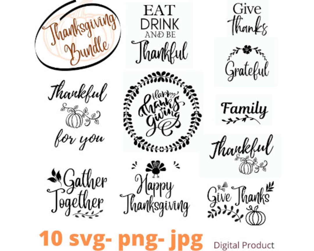Thanksgiving SVG Bundle, Fall SVG Bundle, Pumpkin , Cricut, Png - Etsy