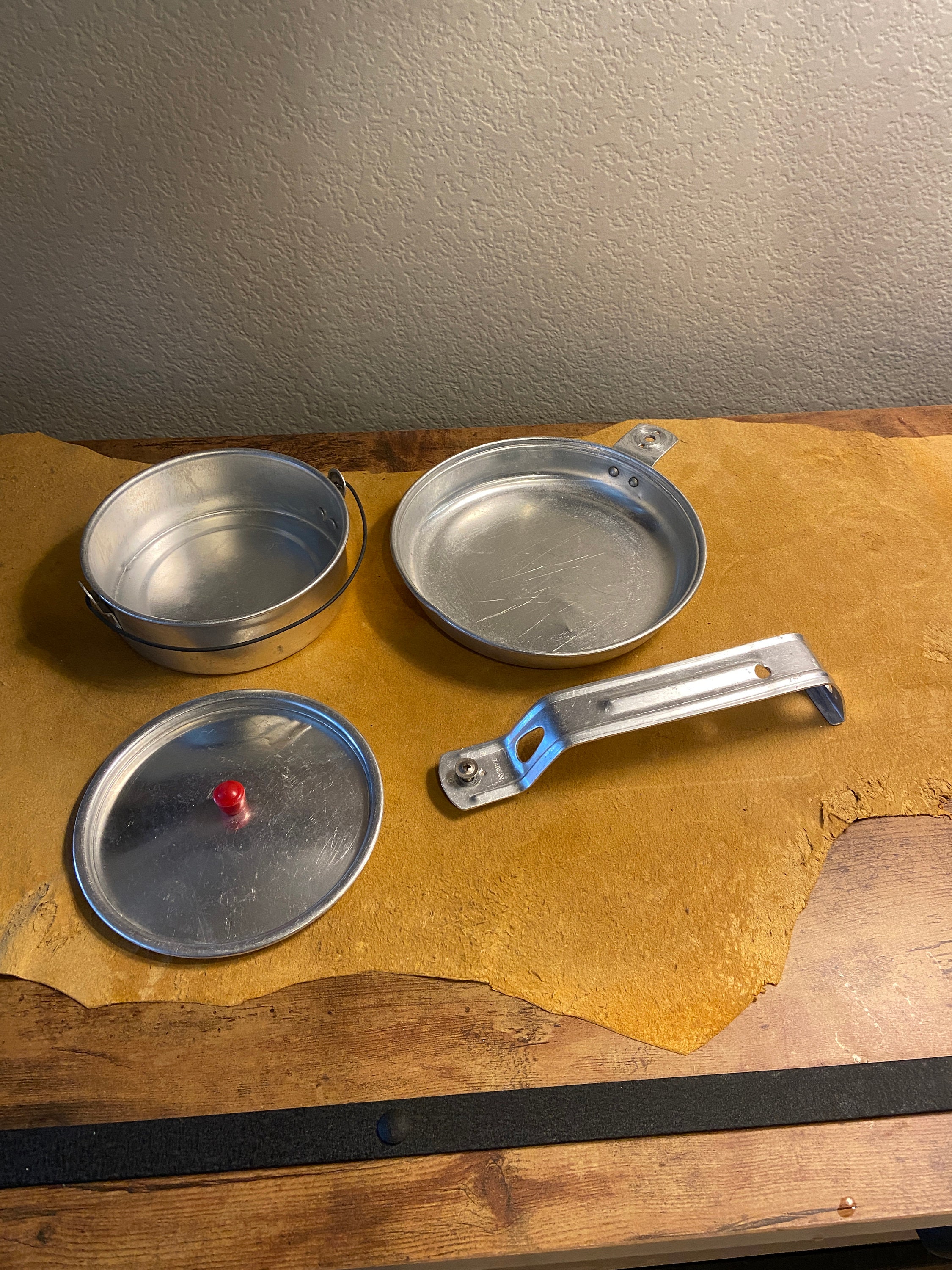 Vintage Aluminum Nesting Mess Kit / Meal Kit / Camping Kit (military ...