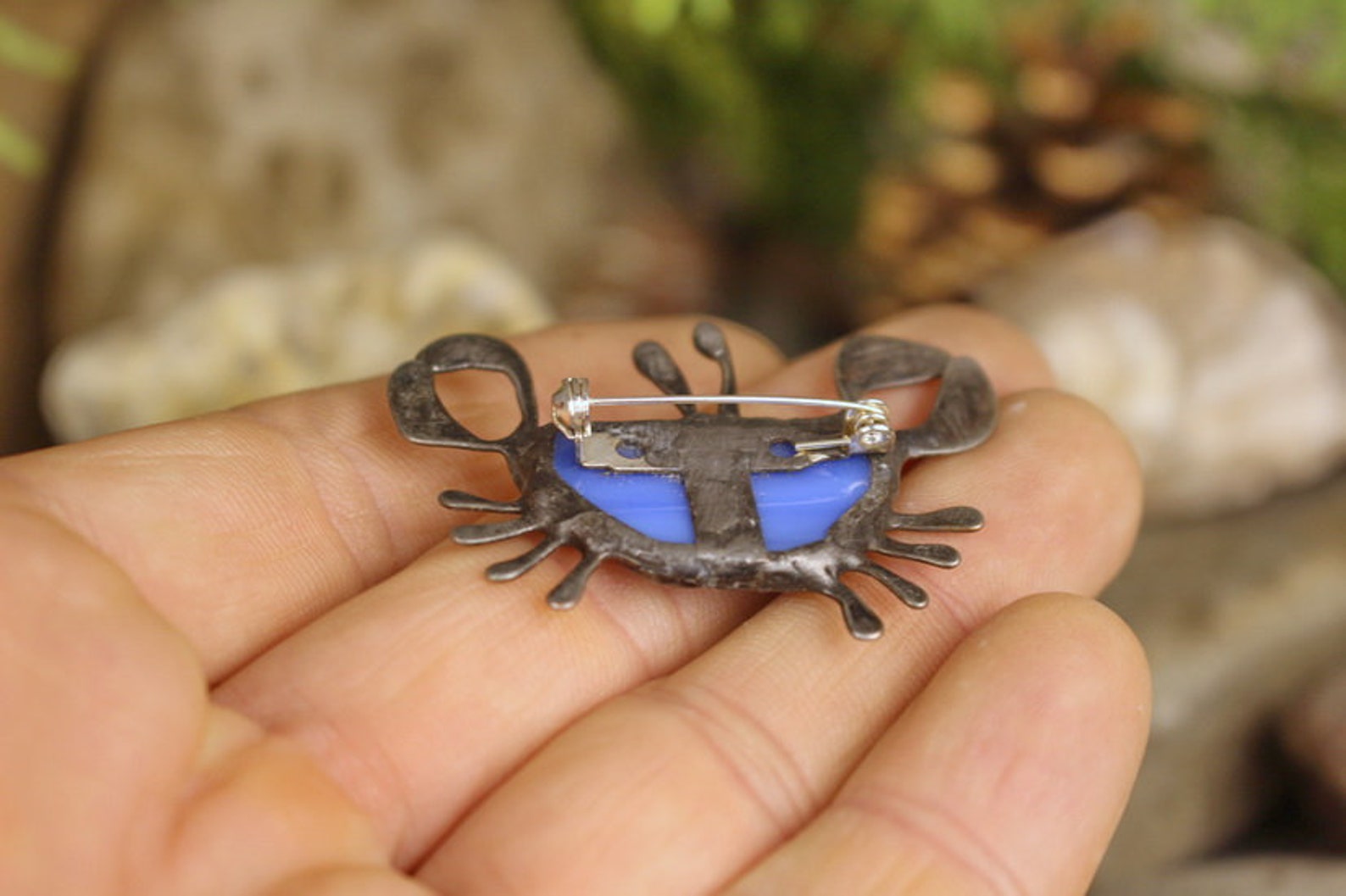 Blue Crab Pin Brooch Summer Beach Jewelry Brooch Pin Cute - Etsy