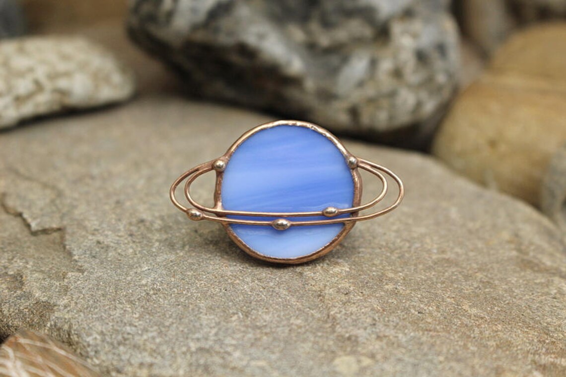 Planet Saturn Solar System Outer Space Astronomy Jewelry | Etsy