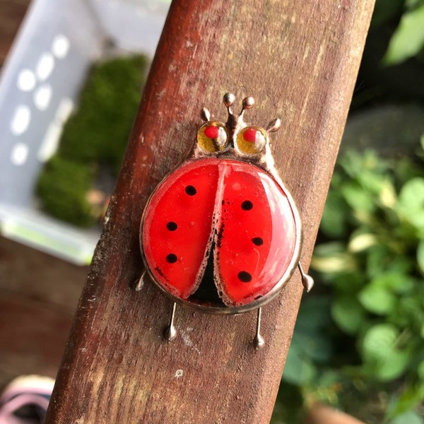 Ladybird Brooch - Etsy