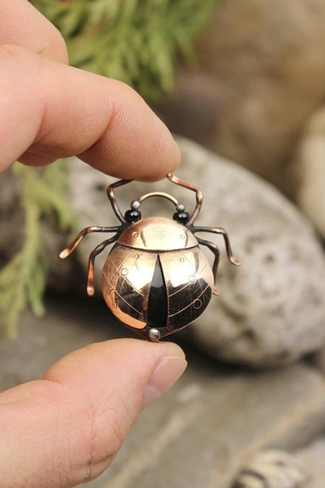 Beetle Brooch Bug Entomology Holiday Gift for Her Unique Brooch Insect ...