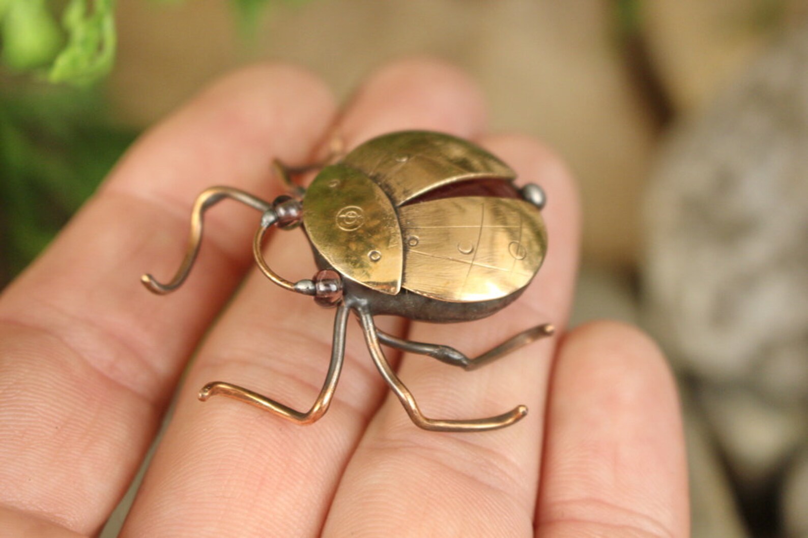 Beetle Brooch Bug Entomology Holiday Gift for Her Unique | Etsy