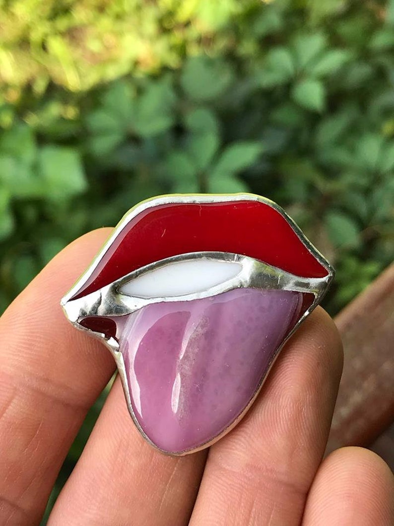 Lips And Tongue Brooch Love Me Jewelry Sexy Lips Pin Sexy Etsy