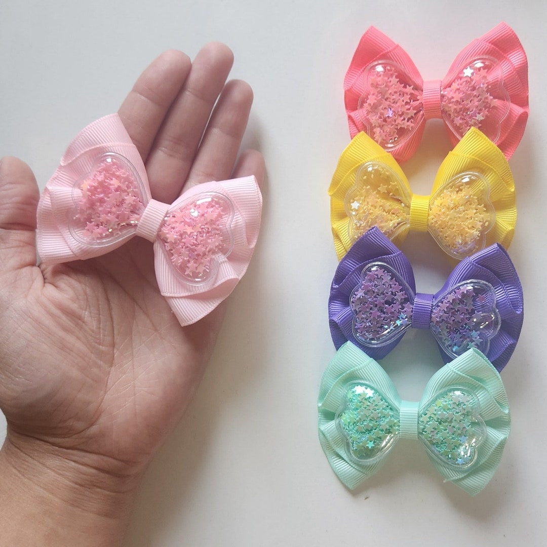 Shaker Sequin Bow (size M - 3.14in /8cm) - Etsy