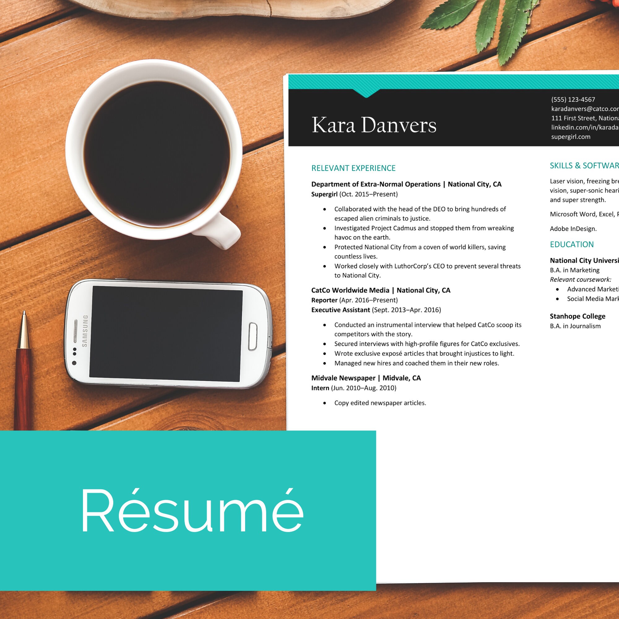 Resume Template Bundle for MS Word PC Mac, Instant Download ...
