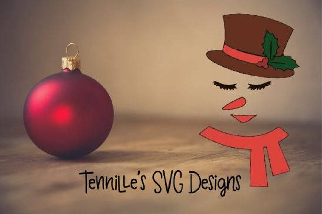 Girl Snowman SVG, Snow Woman Face, SVG File, Cricut, Christmas SVG ...