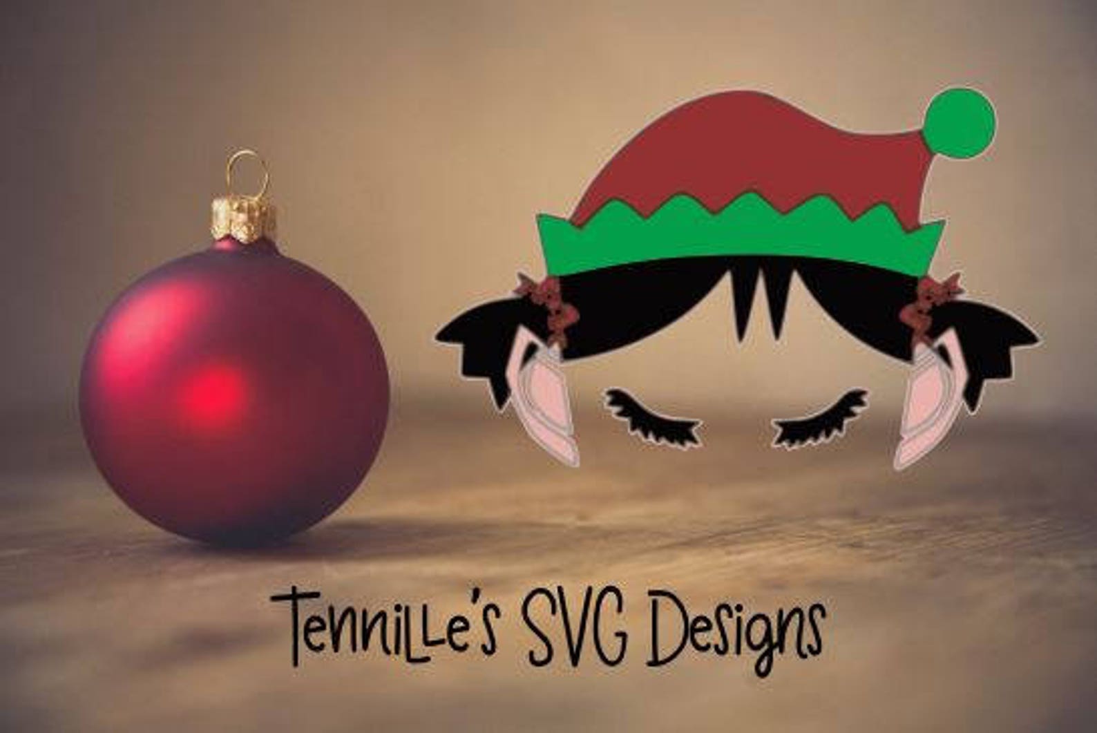 Girl Elf W/ Elf Ears SVG, Girl Elf Face, SVG File, Cricut, Christmas ...