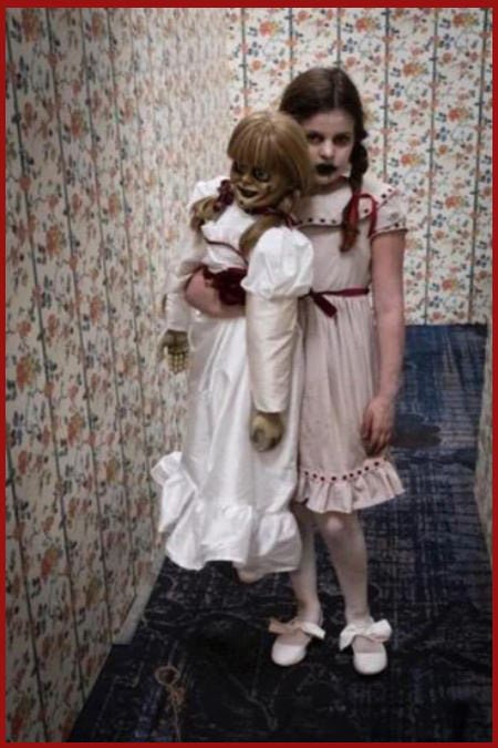 Annabelle Horror MOVIE the Scary Closet Prop Doll SIGNED by CAST Lulu ...