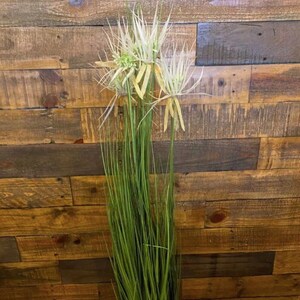 Artificial Grass Decor Artificial Grass Pom Pom Flowered - Etsy UK