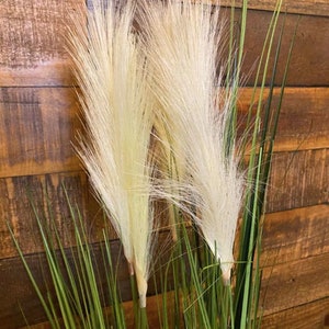 Artificial Grass Decor Artificial Grass Pom Pom Flowered - Etsy UK