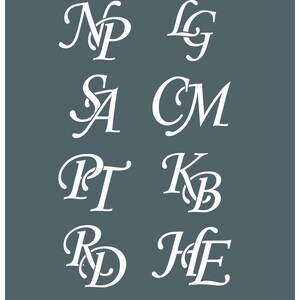 Veil Embroidery Add-on: Custom Interlinked Monogram | Embroidered ...