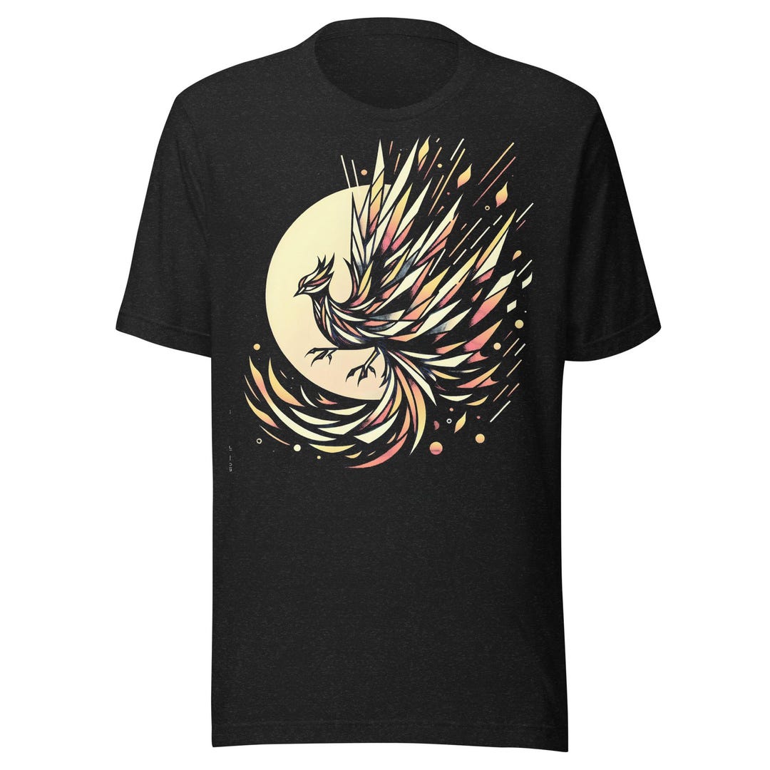 Celestial Phoenix in Flight – Cosmic Firebird With Moon and Meteor ...