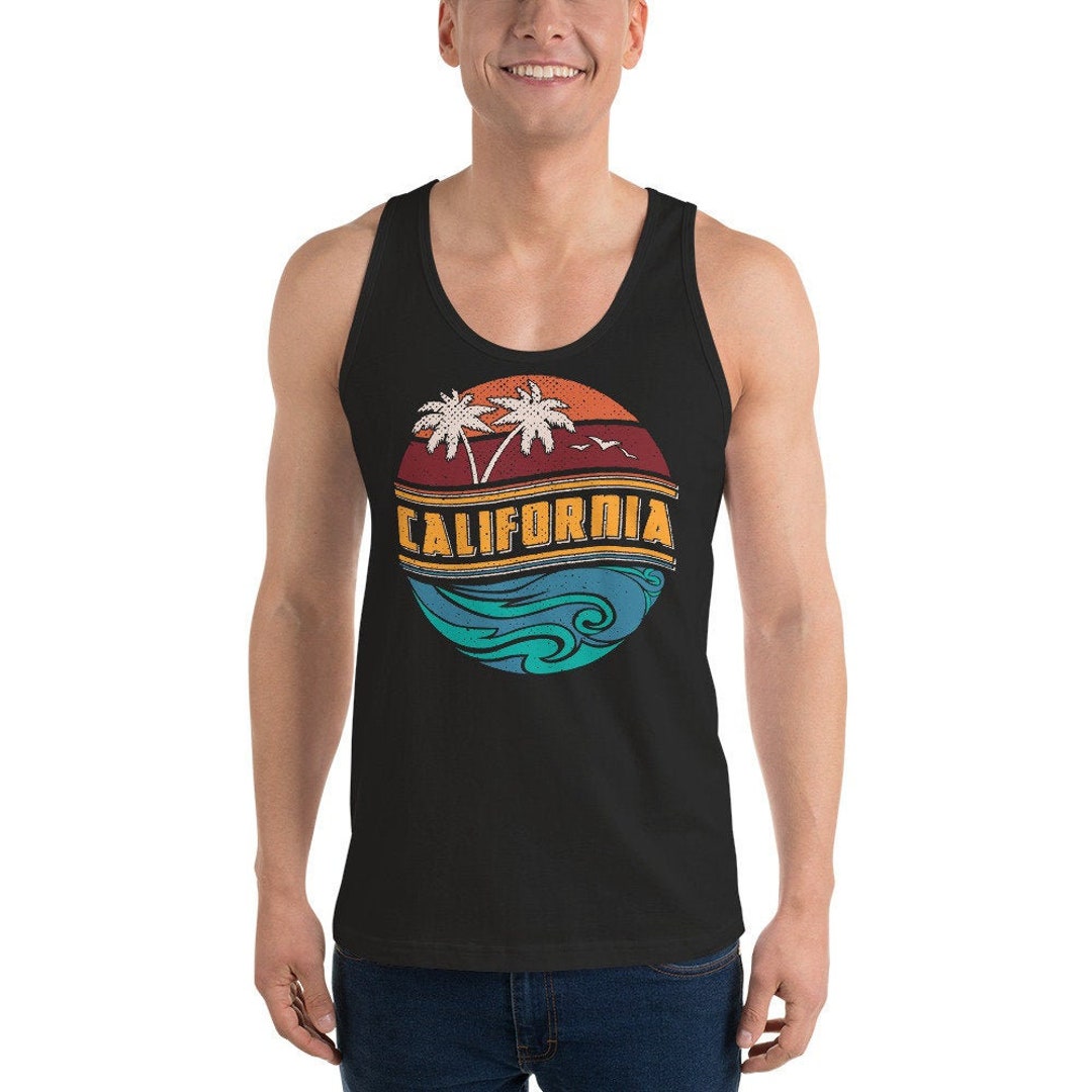 Retro California Palm Tree Scene - Classic Tank Top (unisex) - Etsy