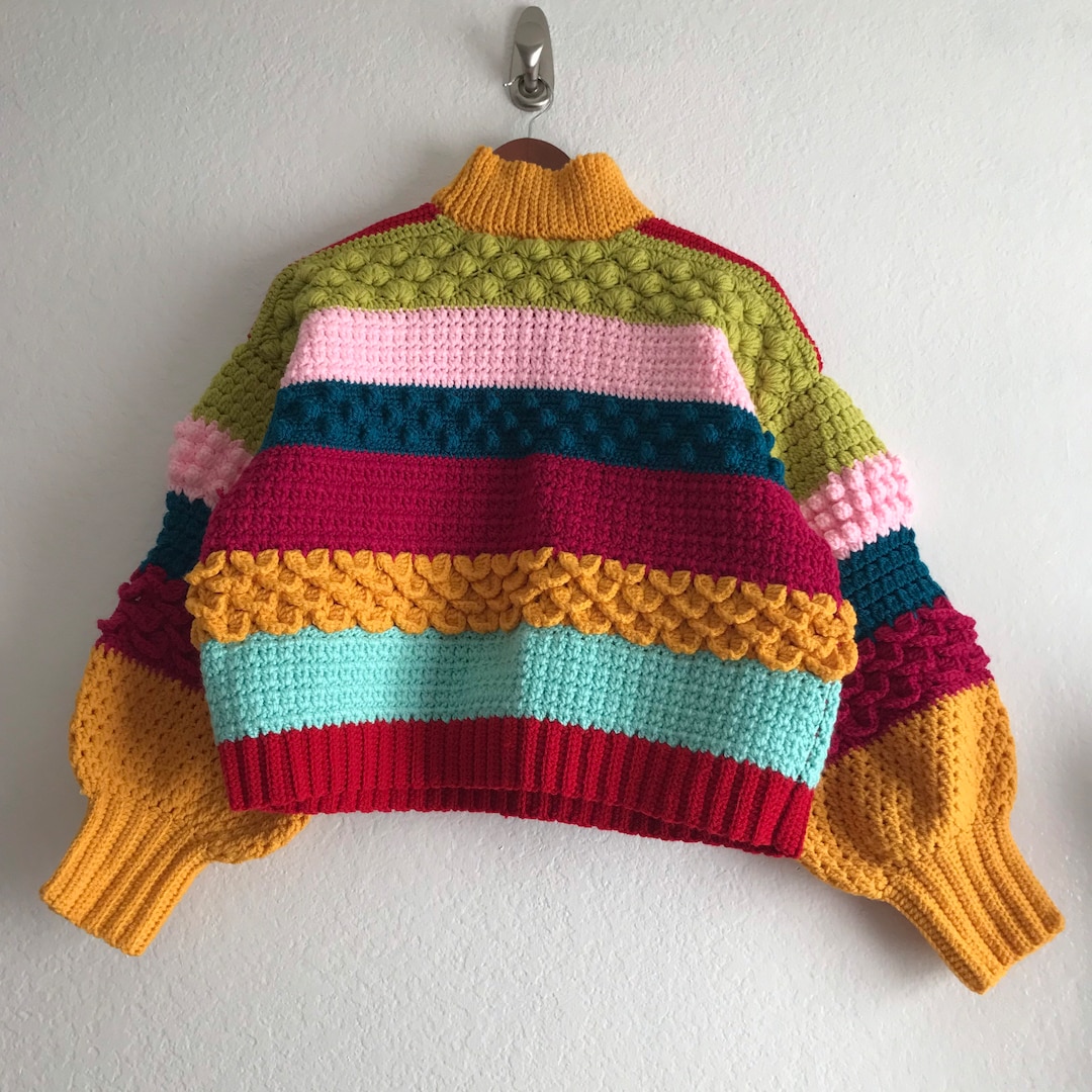 Multi Color Textured Ugly Sweater - Etsy