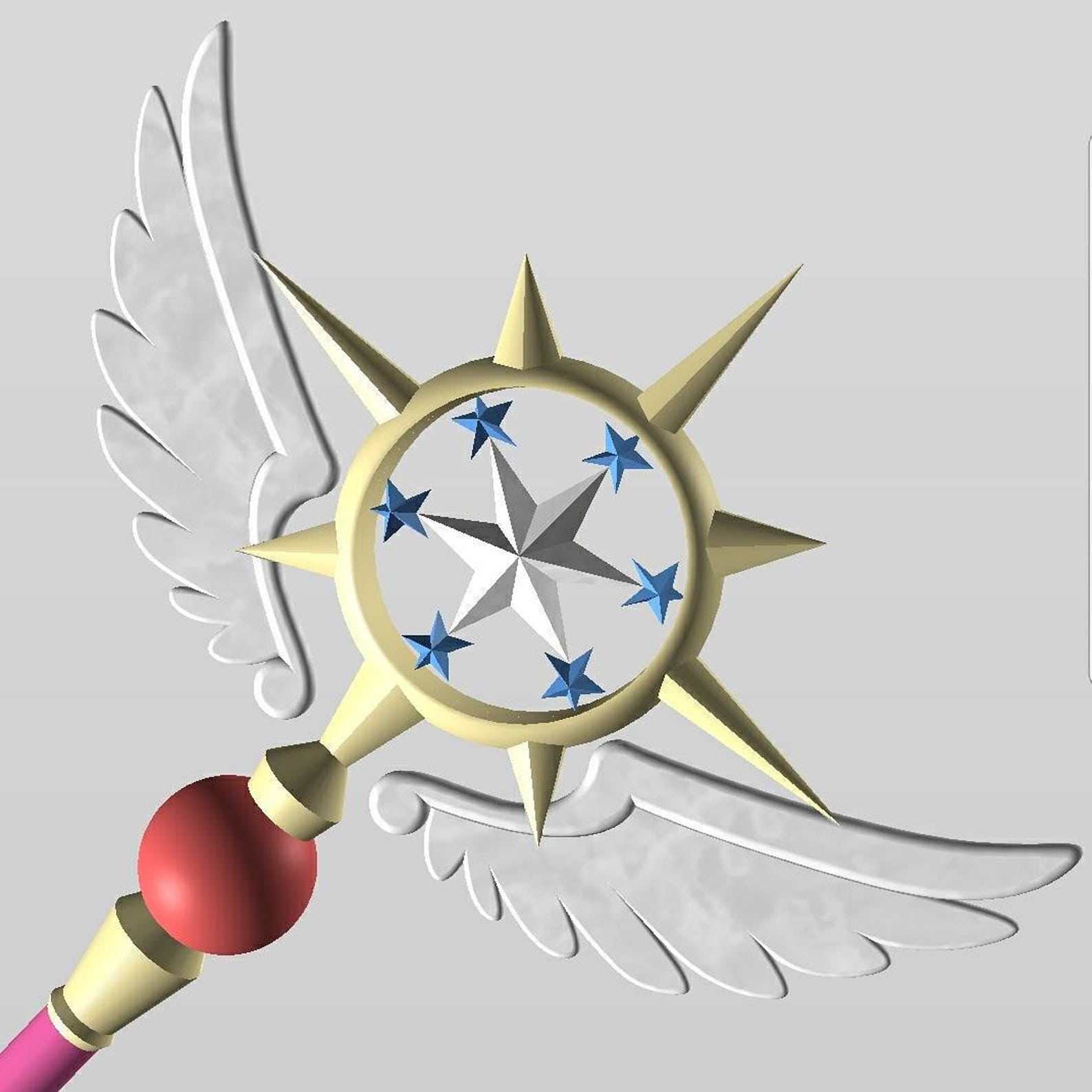 Card Captor Sakura Dream Staff and Star Staff STL Files | Etsy