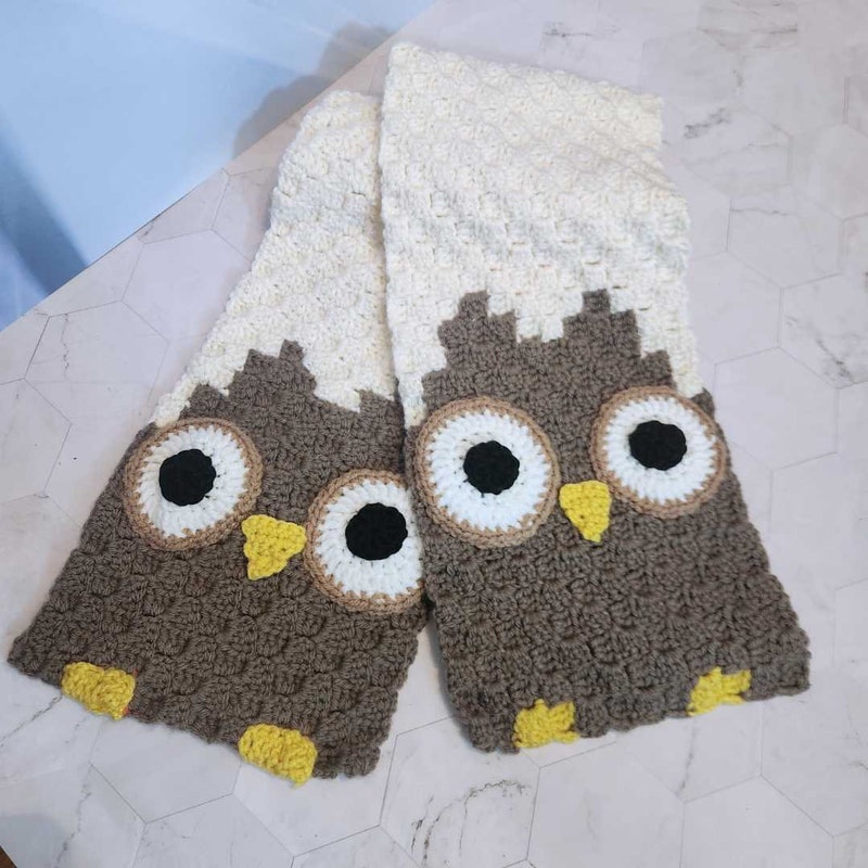 Crochet Owl Scarf - Etsy