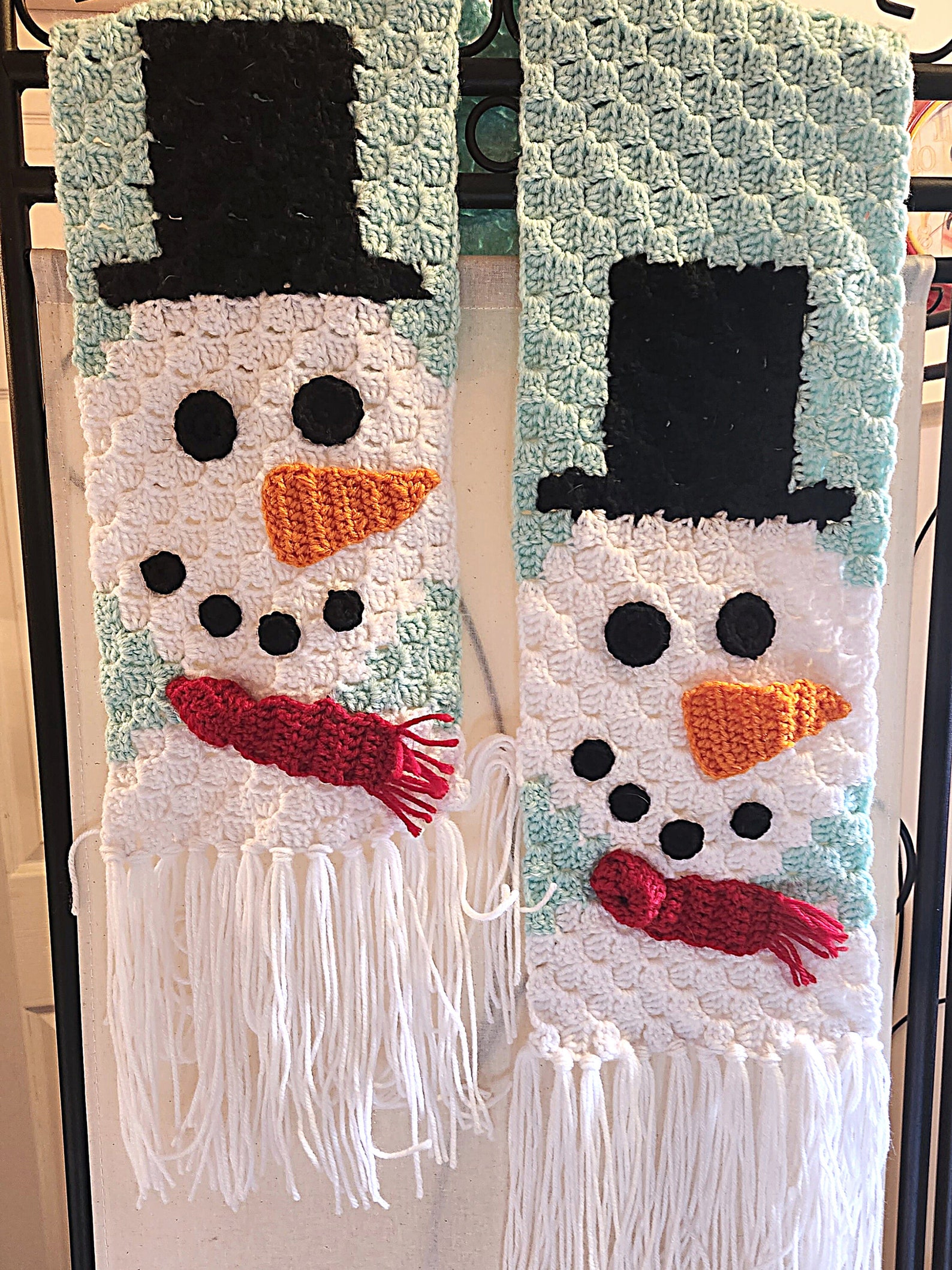 Snowman Scarf - Etsy