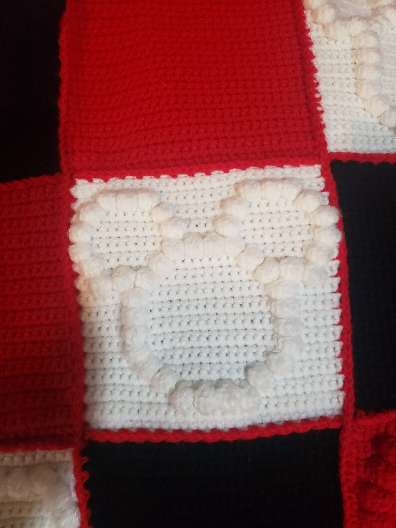 Red, Black, & White Mickey Mouse Blanket - Etsy