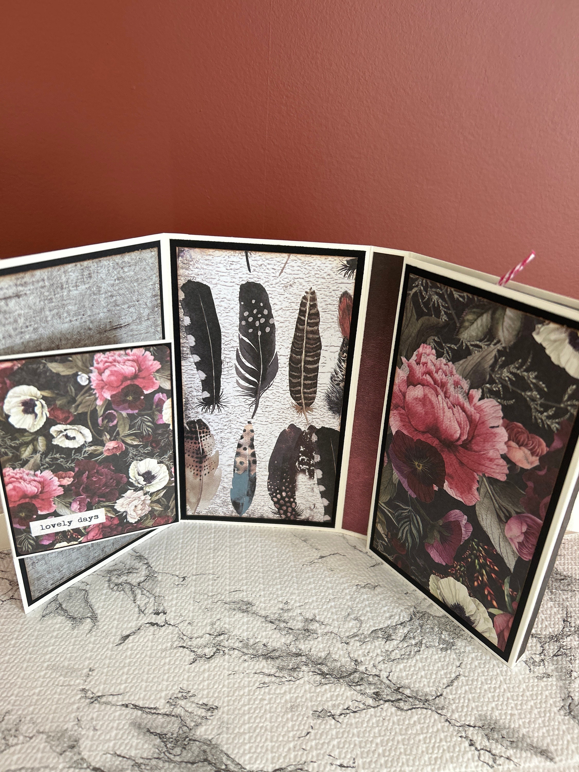 Photo Folio/ Brag Book/photo Album With Flowers/floral Photo Book/ Flip ...