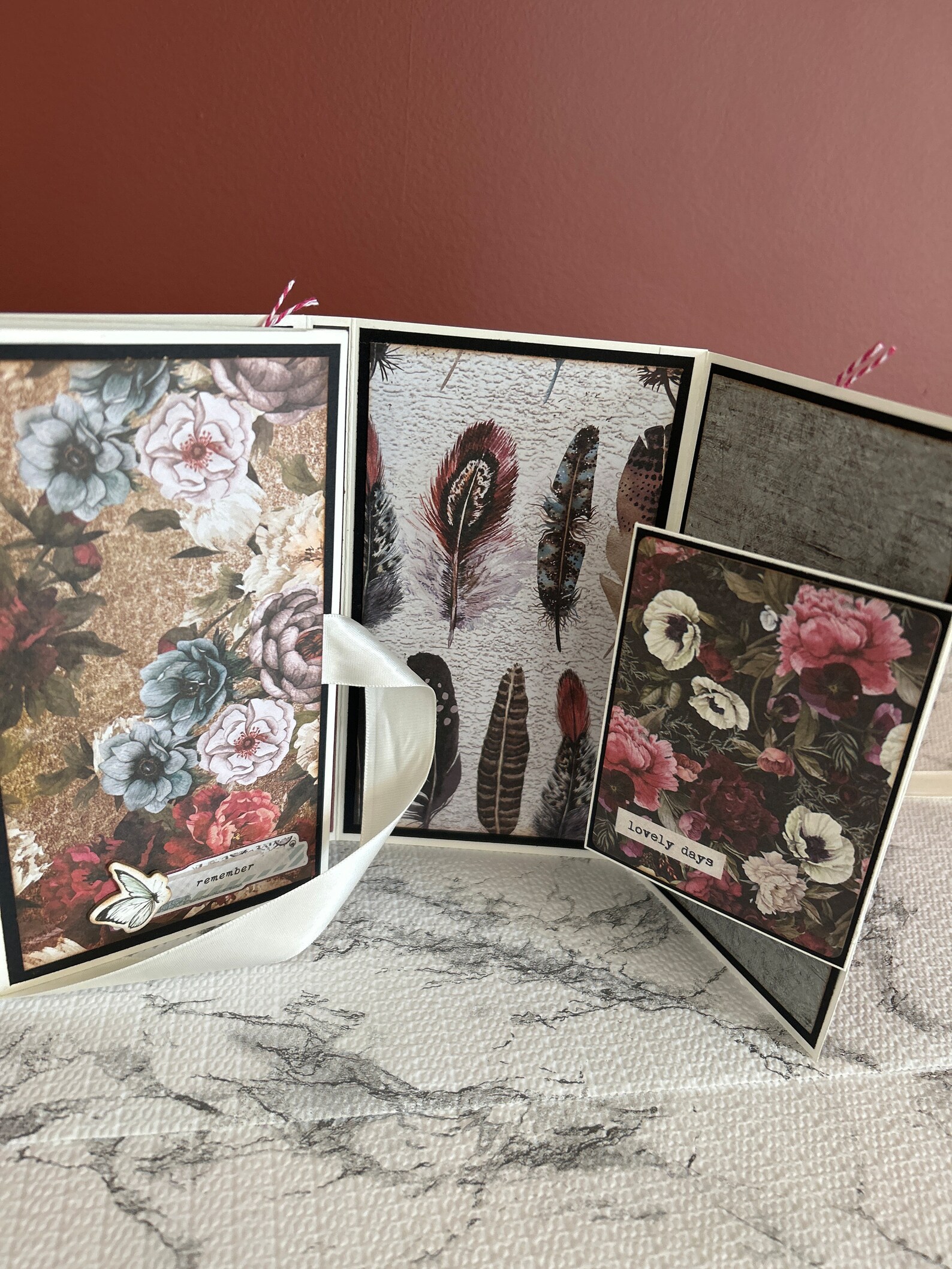 Photo Folio/ Brag Book/photo Album With Flowers/floral Photo Book/ Flip ...