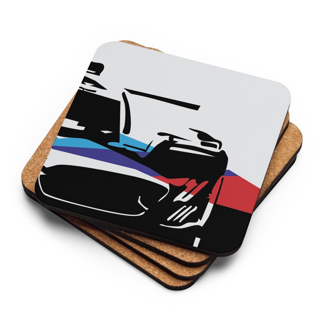 BMW M Hybrid V8 Cork-back Coaster, Perfect Gift for Car Lovers, Cars on ...