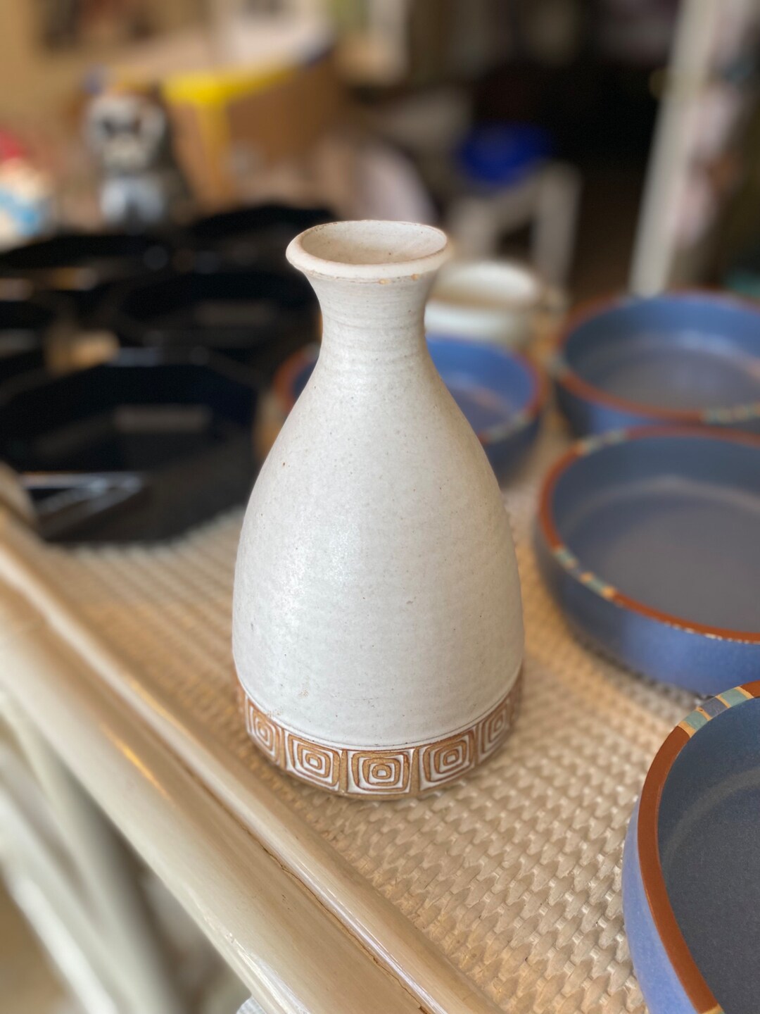 Los Artesanos Puerto Rico Pottery Vase Mid Century Modern Sgraffito ...