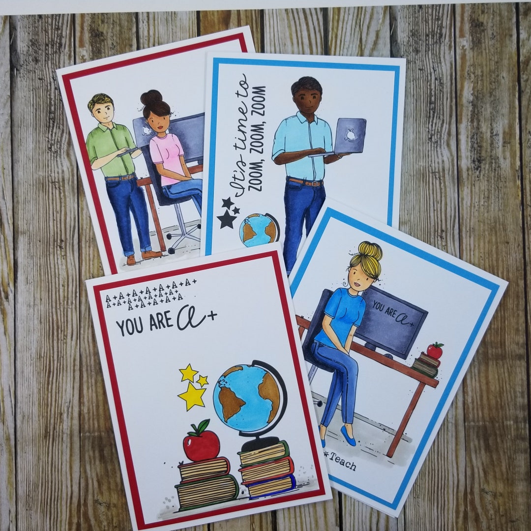 Teacher Appreciation Card Set Virtual Distance Learning Zoom or ...