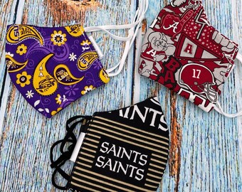 Collegiate Face Mask - Etsy