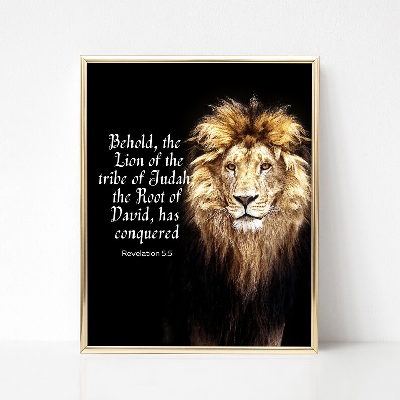 Hebrew Israelite Lion Tribe of Judah Wall Art Tribal Hebrew Israelite ...