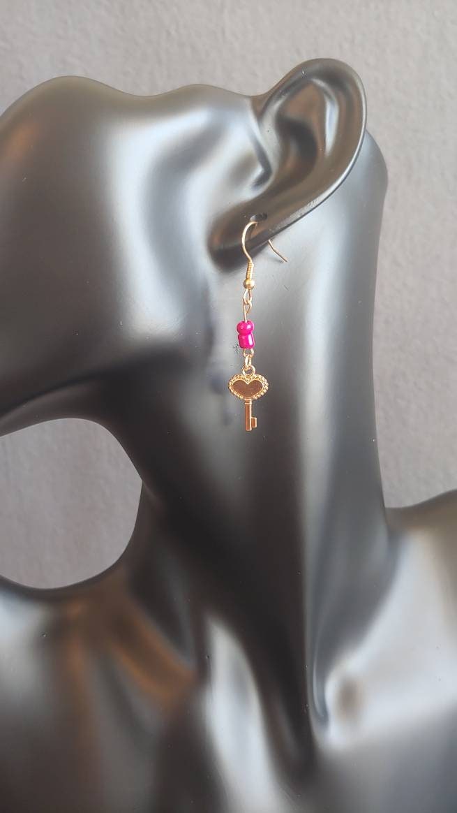 Lock and Key Earrings - Etsy